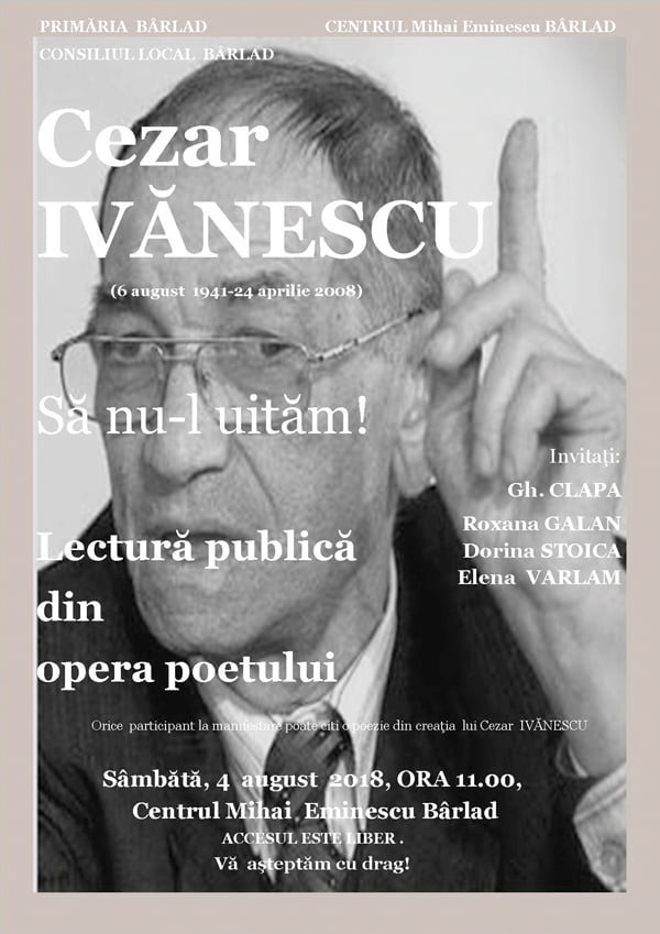 Cezar Ivãnescu, aniversare dincolo de moarte! - Vremea noua - Liderul ...