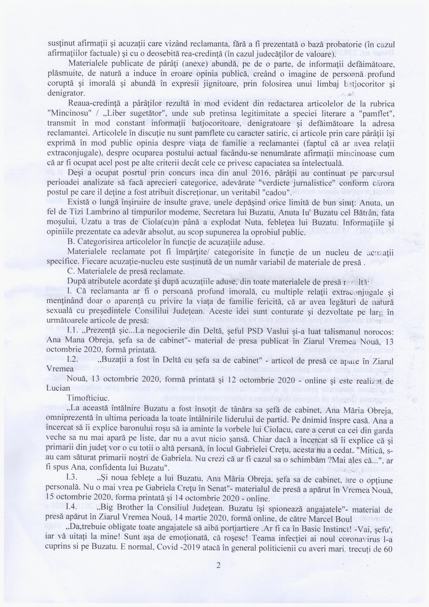 Decizia Tribunalului Iași în cauza civilă având ca obiect pretenții ...